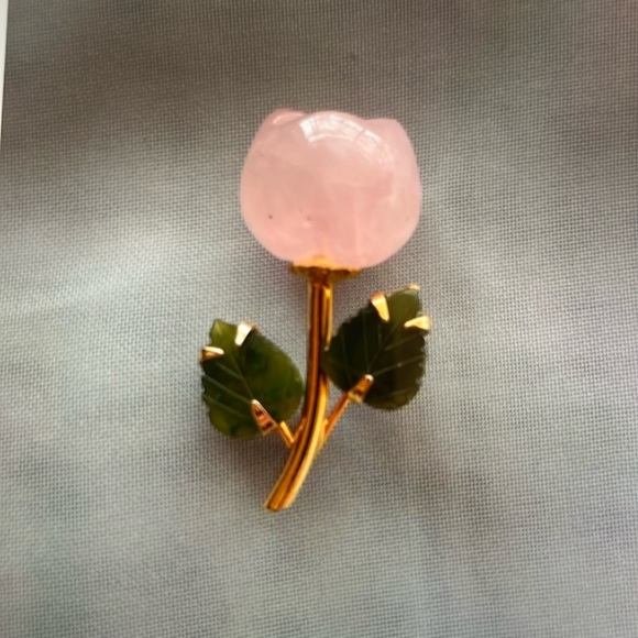 Jewelry | Vintage Rose Quartz Jade Pendant | Poshmark
